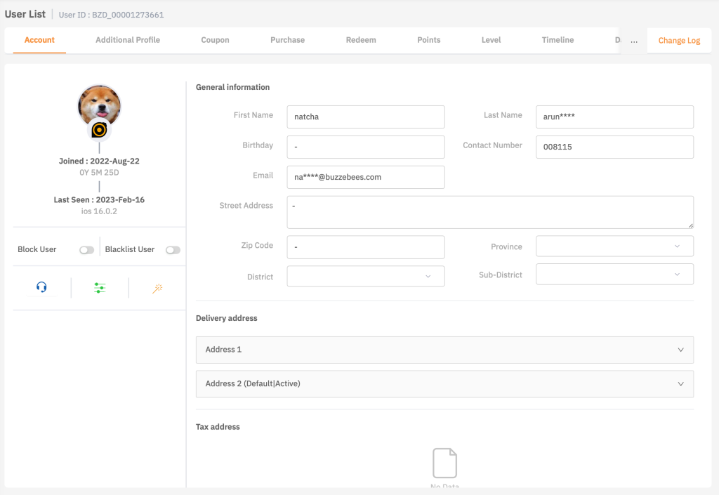 User Management – Buzzebees SDK Document